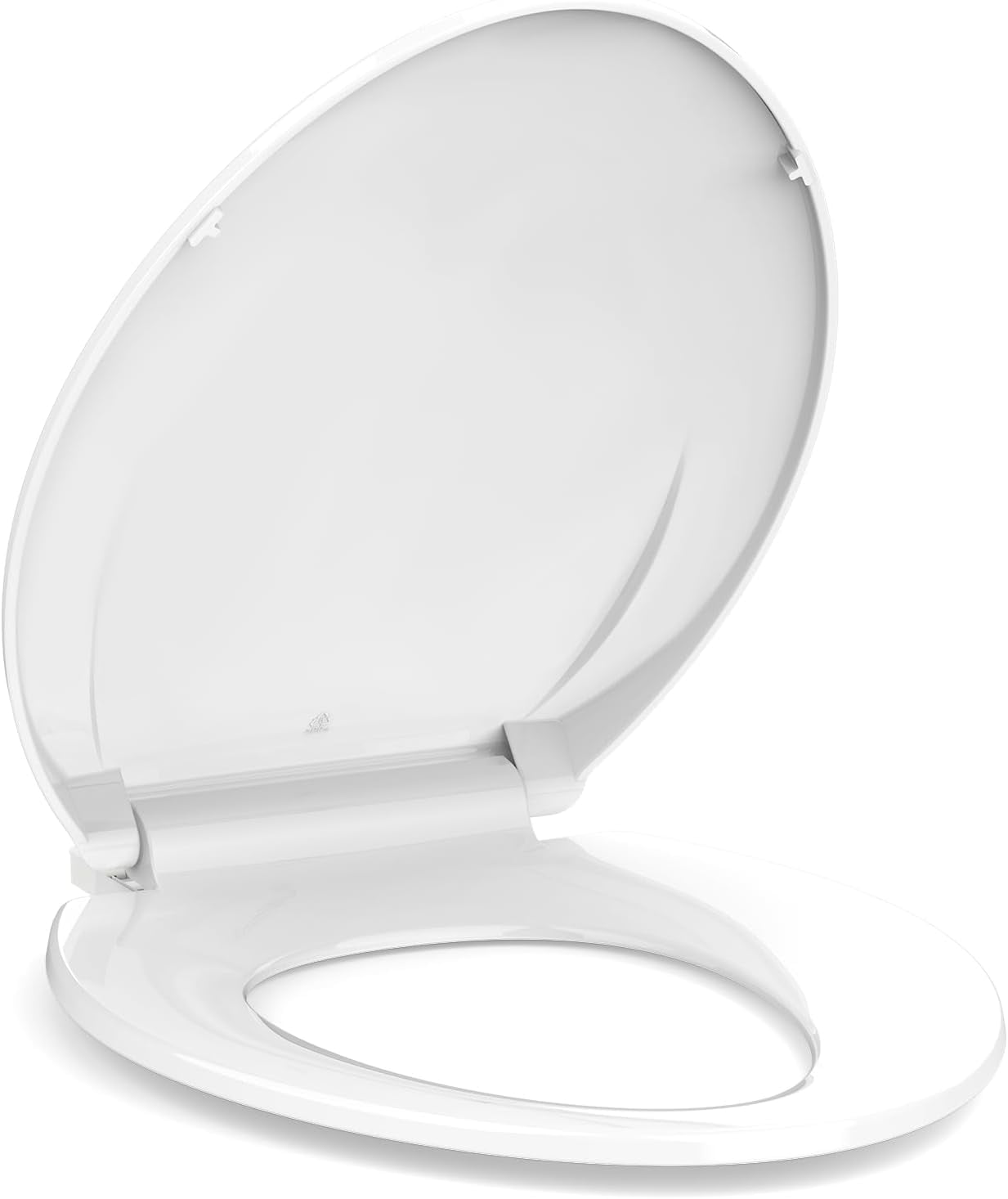Toilet Seat Round Soft Close 19'', Elongated Toilet Lid Slow Close Quiet No Slam, Easy ...