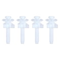 Toilet Seat Screws Replacement Kit, Plastic Bolts with Plastic Nuts and ...