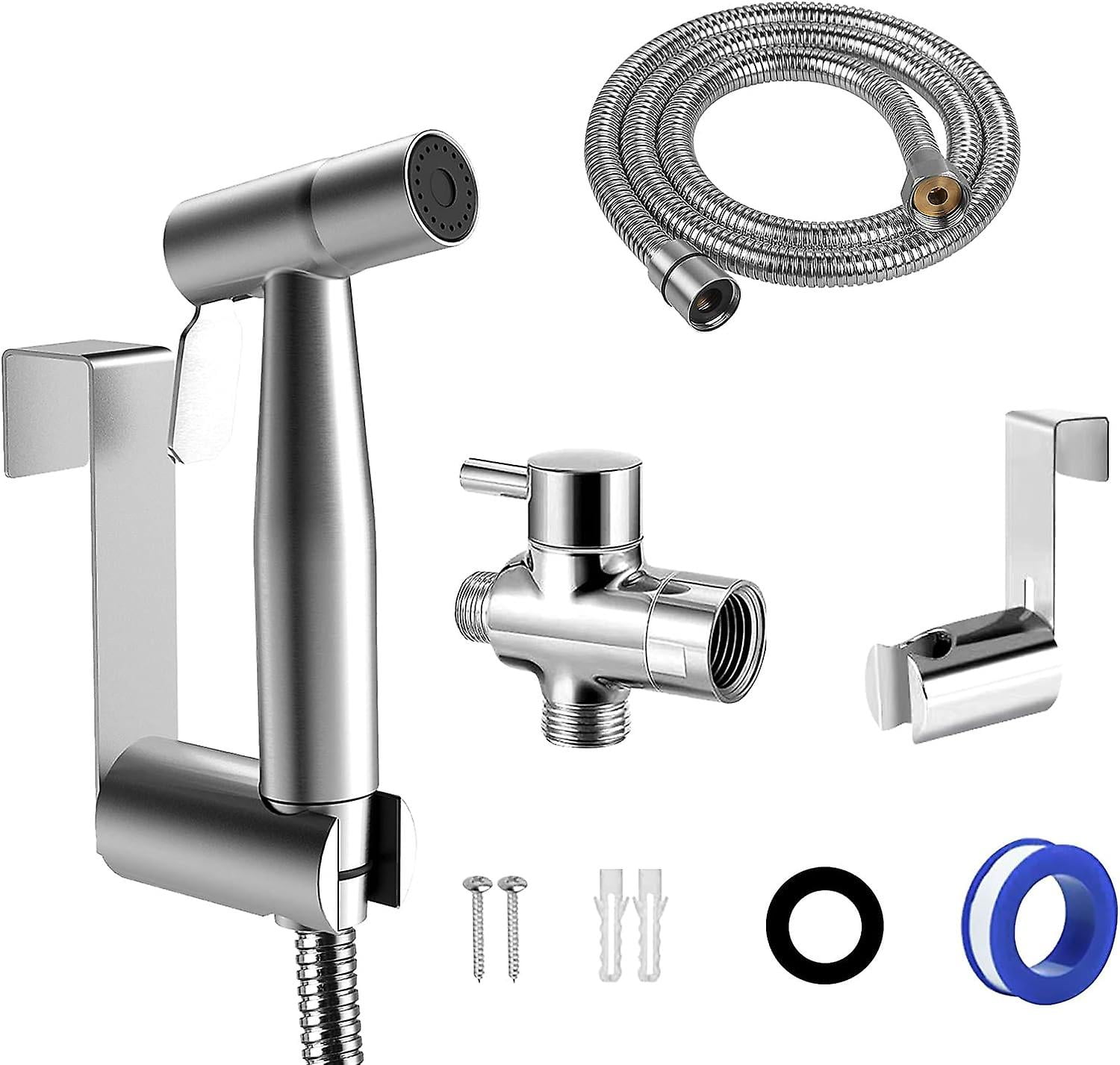 Toilet Shower Kit, Bidet Shower Set with G3/8' Valve, Stainless Steel ...