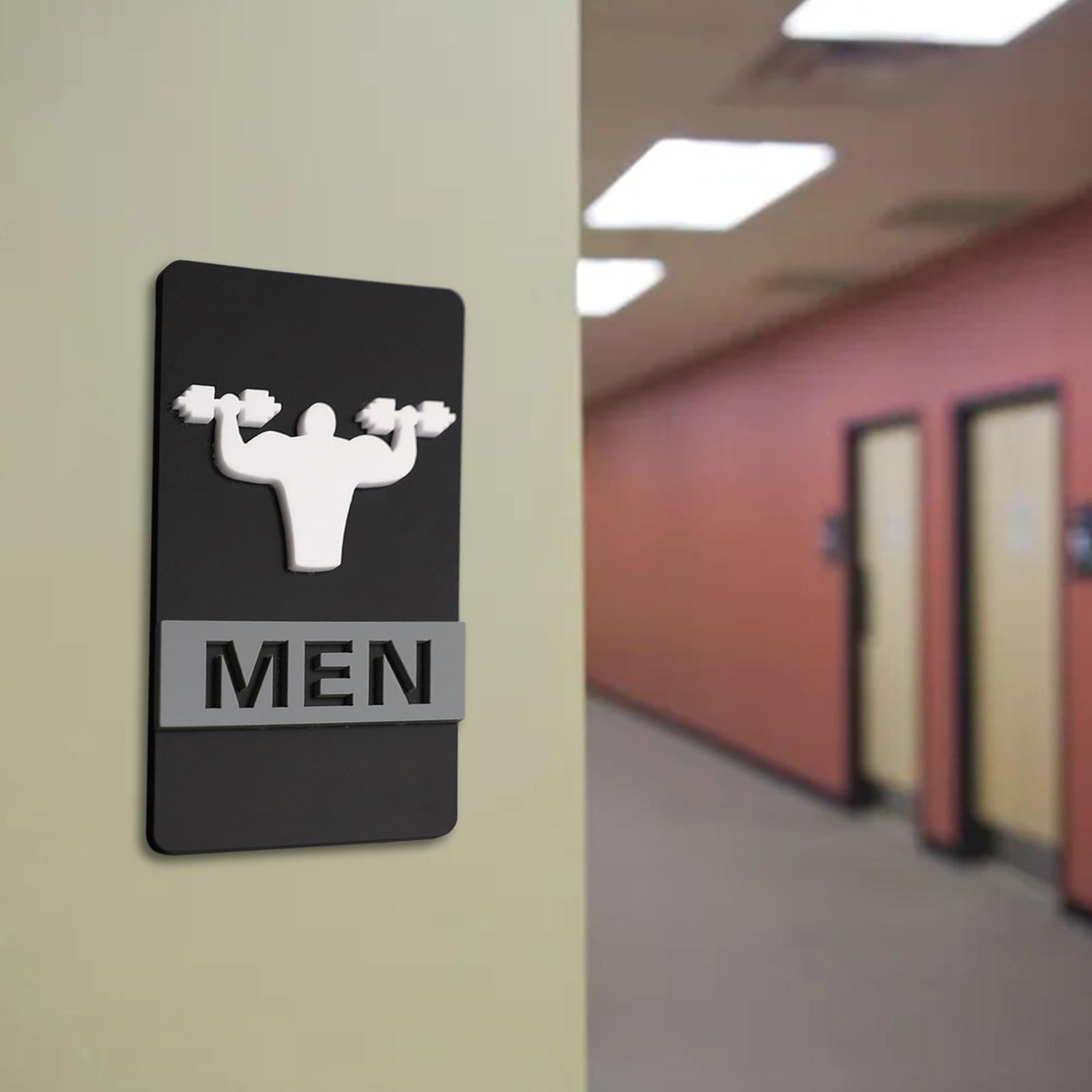 Toilet Sign Acrylic Restroom Identification Sign Accessory 22x12cm ...