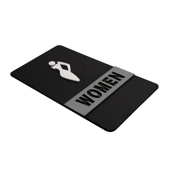 Toilet Sign Acrylic Restroom Identification Sign Accessory 22x12cm ...