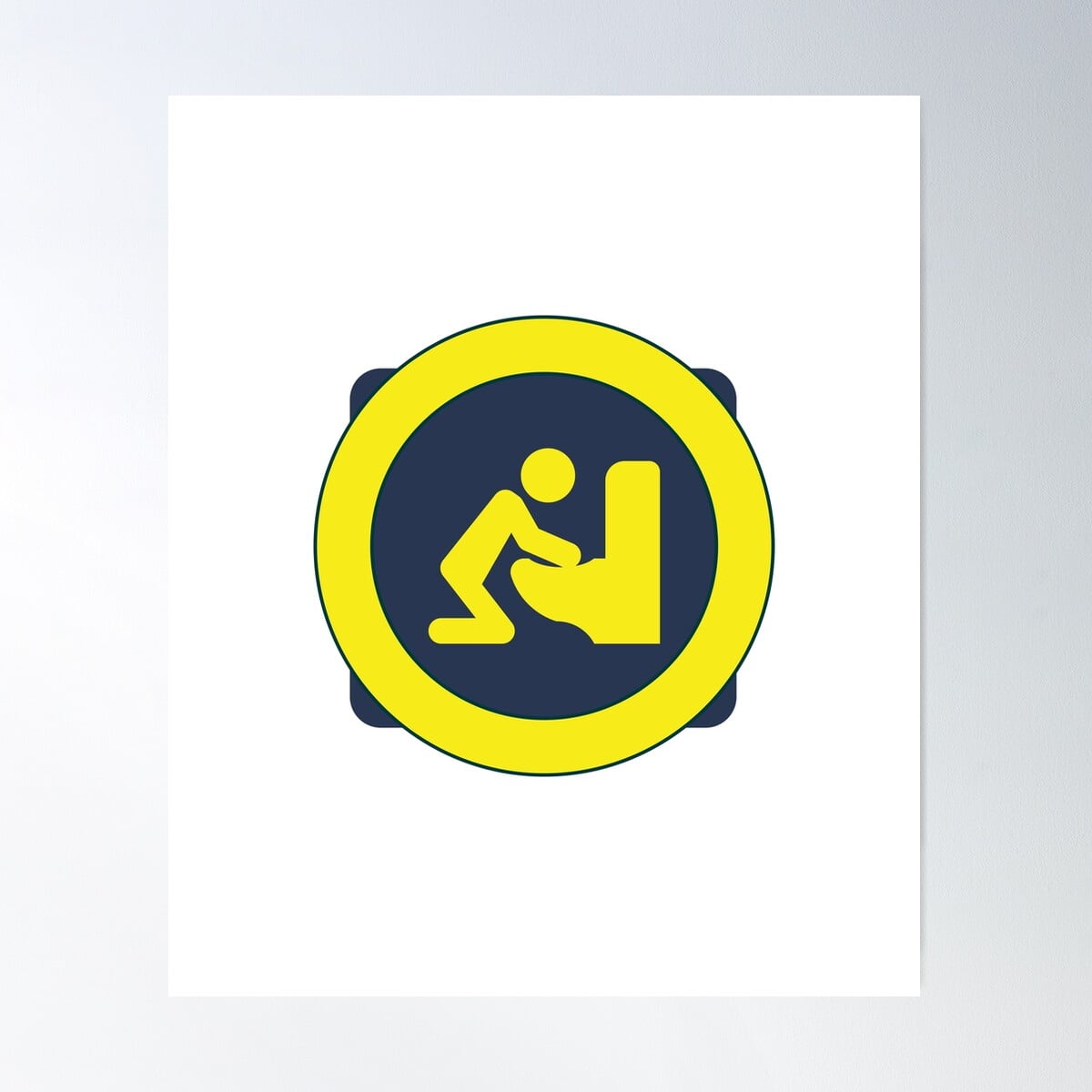 Toilet Sign, Bathroom Sign Poster Wall Art, Modern Wall Decor For ...