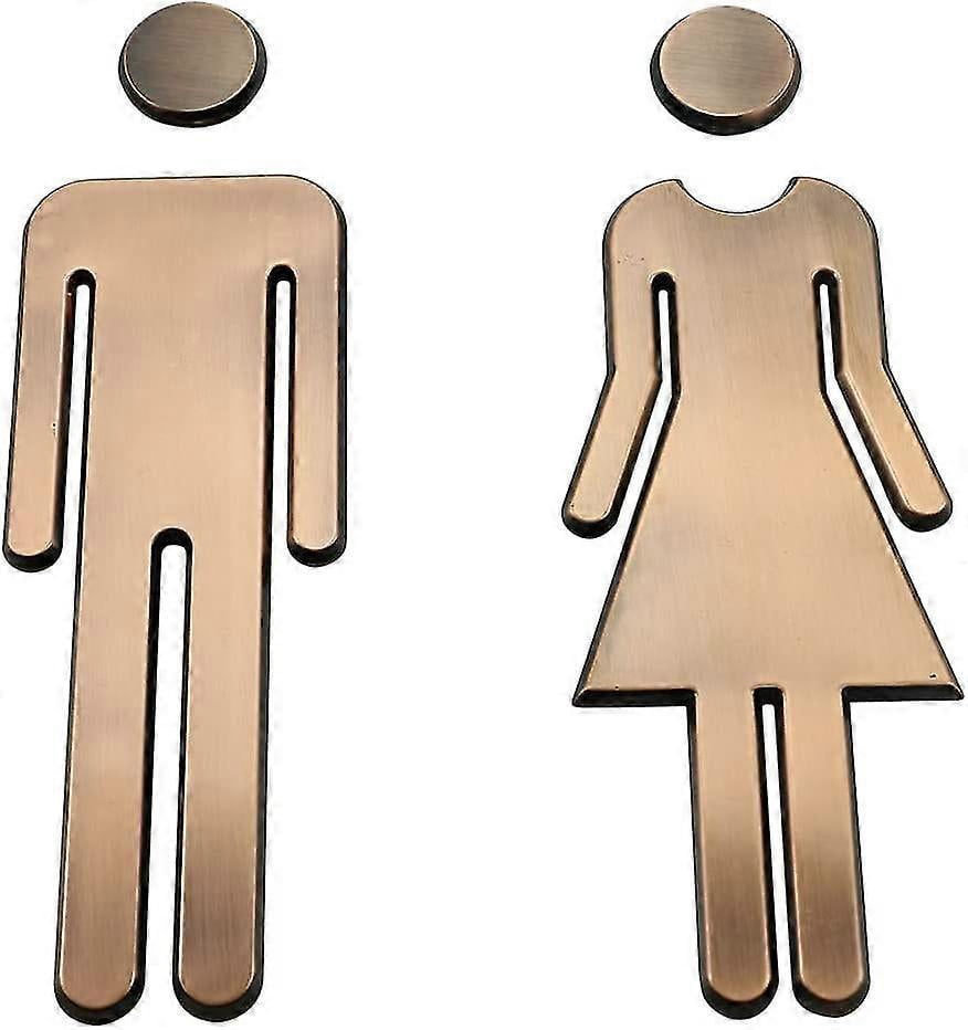 Toilet Sign For Door - Bathroom Door Sign - Adhesive Toilet Sign Man ...