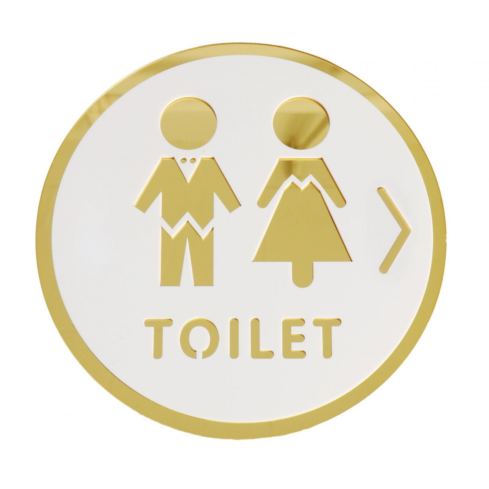 Toilet Sign, Restroom Sign, Bathroom Door Signage Stickers Bathroom ...