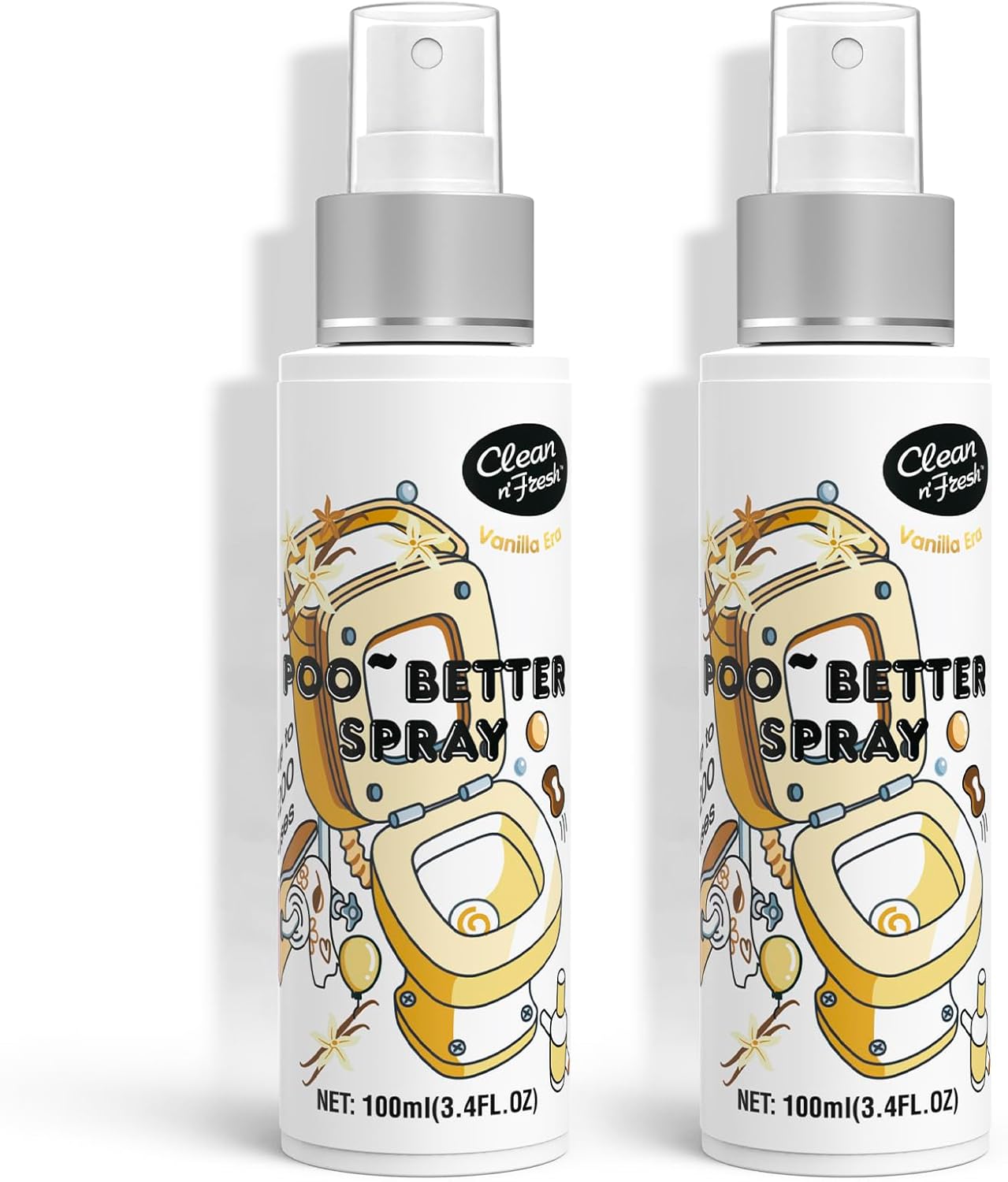 Toilet Spray 6.8 Fl.Oz, Poop Spray Beach Coco, Bathroom Air Fresheners ...