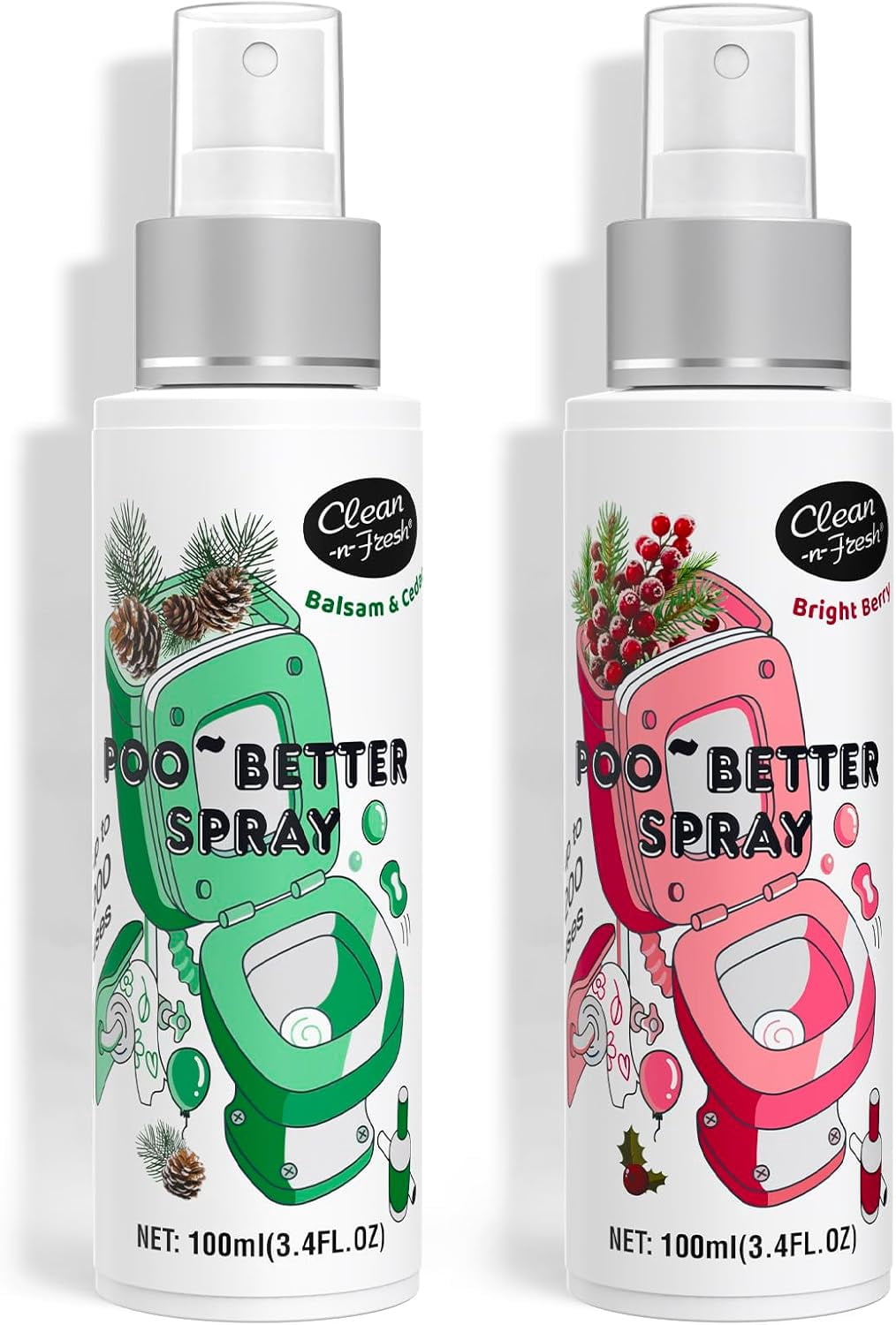 Toilet Spray, Holiday Pack Gift Set - 6.8 Fl Oz Balsam & Cedar and ...