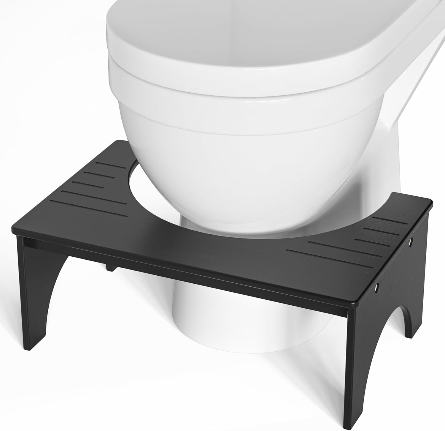 Toilet Stool Poop Squat Stool for Adults and Kids Bamboo 7" Foot Potty ...