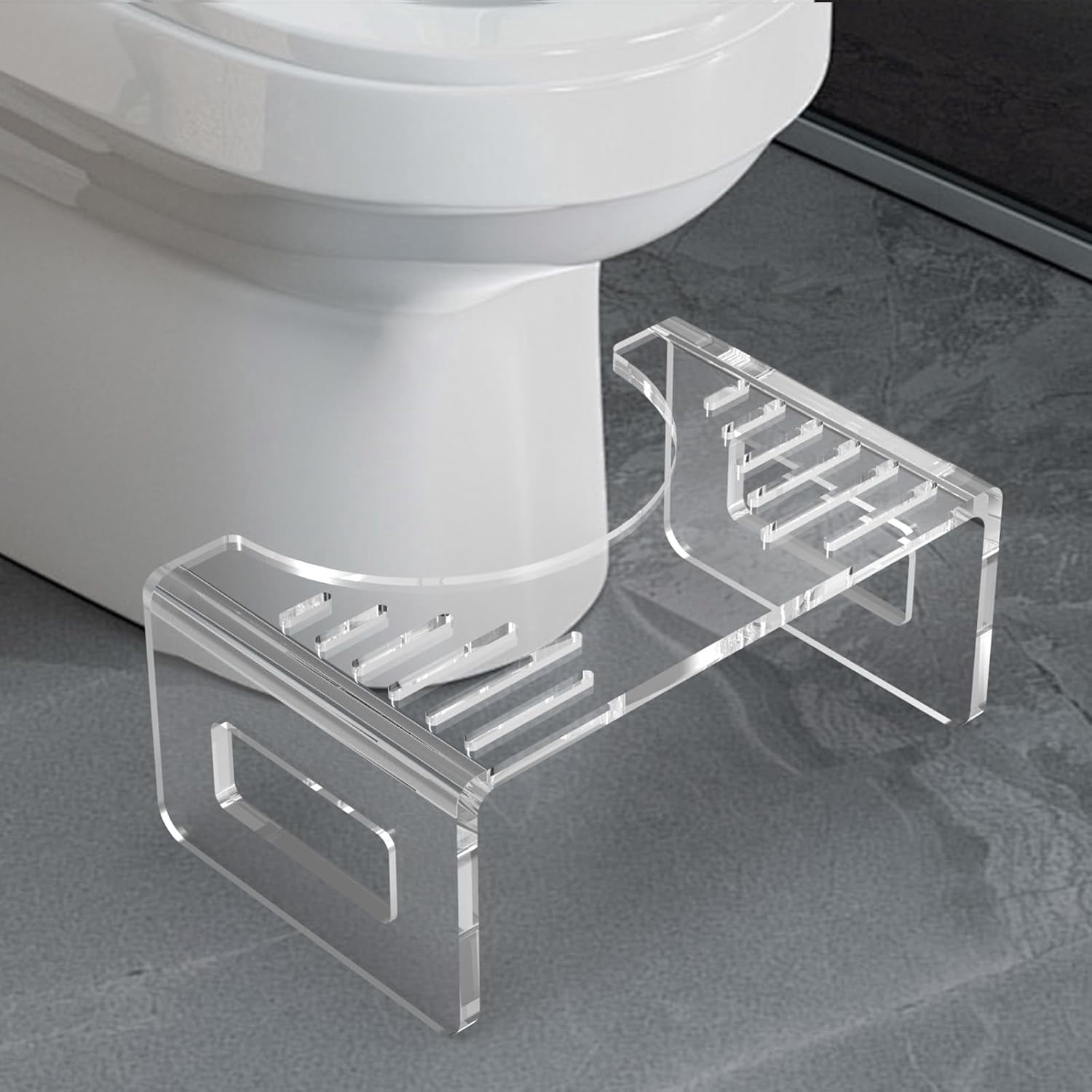 Toilet Stool Squat Adult Squat Potty Clear Poop Stool for Bathroom,7 ...