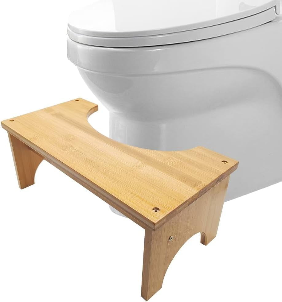 Toilet Stool Squat Adult, Wood Poop Stool for Bathroom Adults, Portable ...