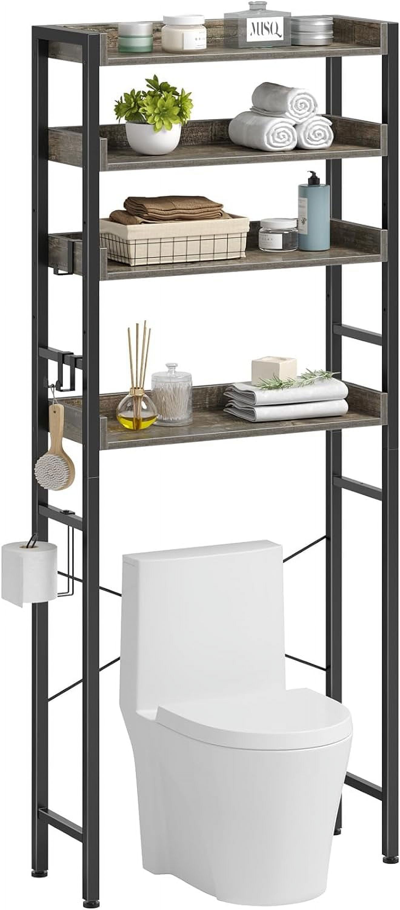 Over The Toilet Storage 4-Tier, Sturdy Bathroom Shelf with Adjustable ...