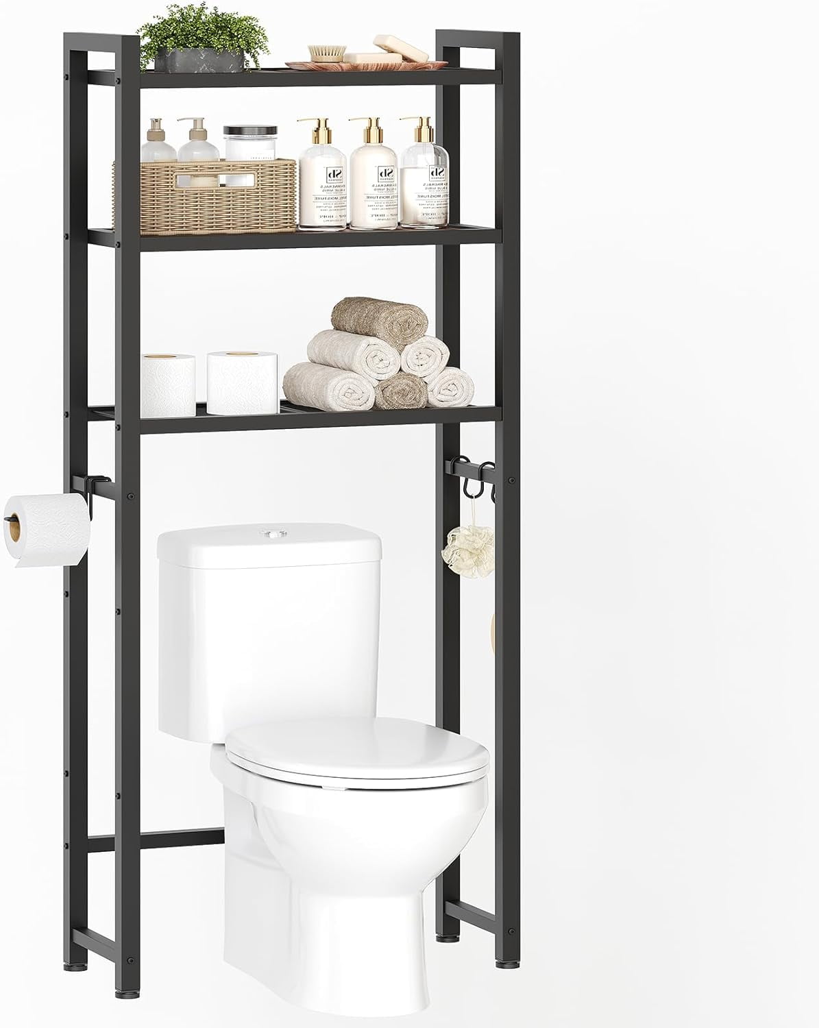 Over The Toilet Storage, Bathroom Organizer Shelf with Toilet Paper ...