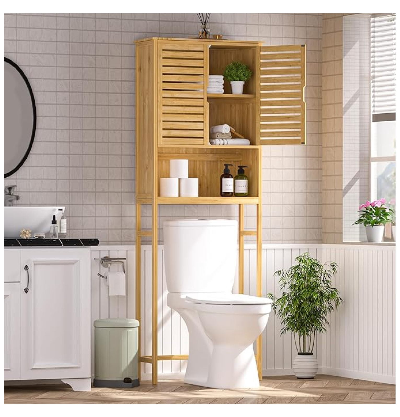 Bamboo Over Toilet Storage