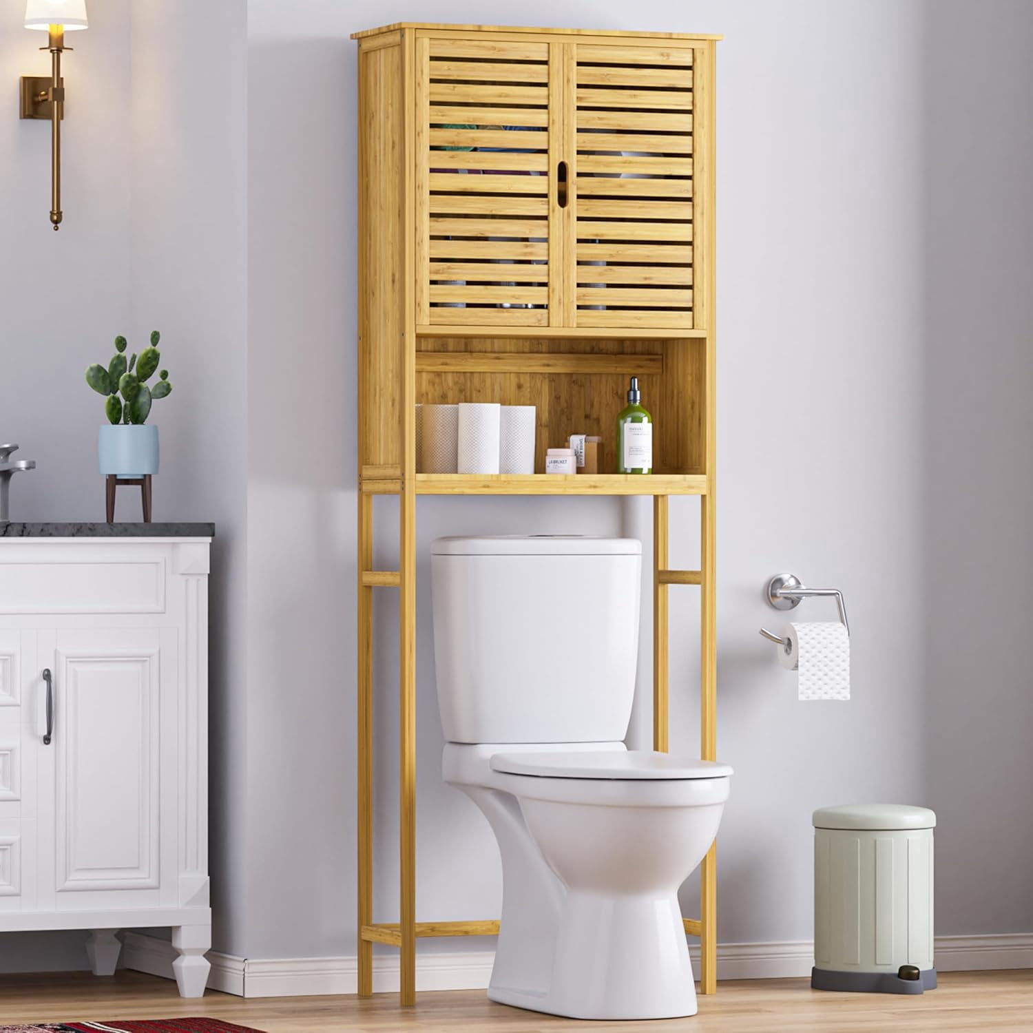 Bamboo Over Toilet Storage