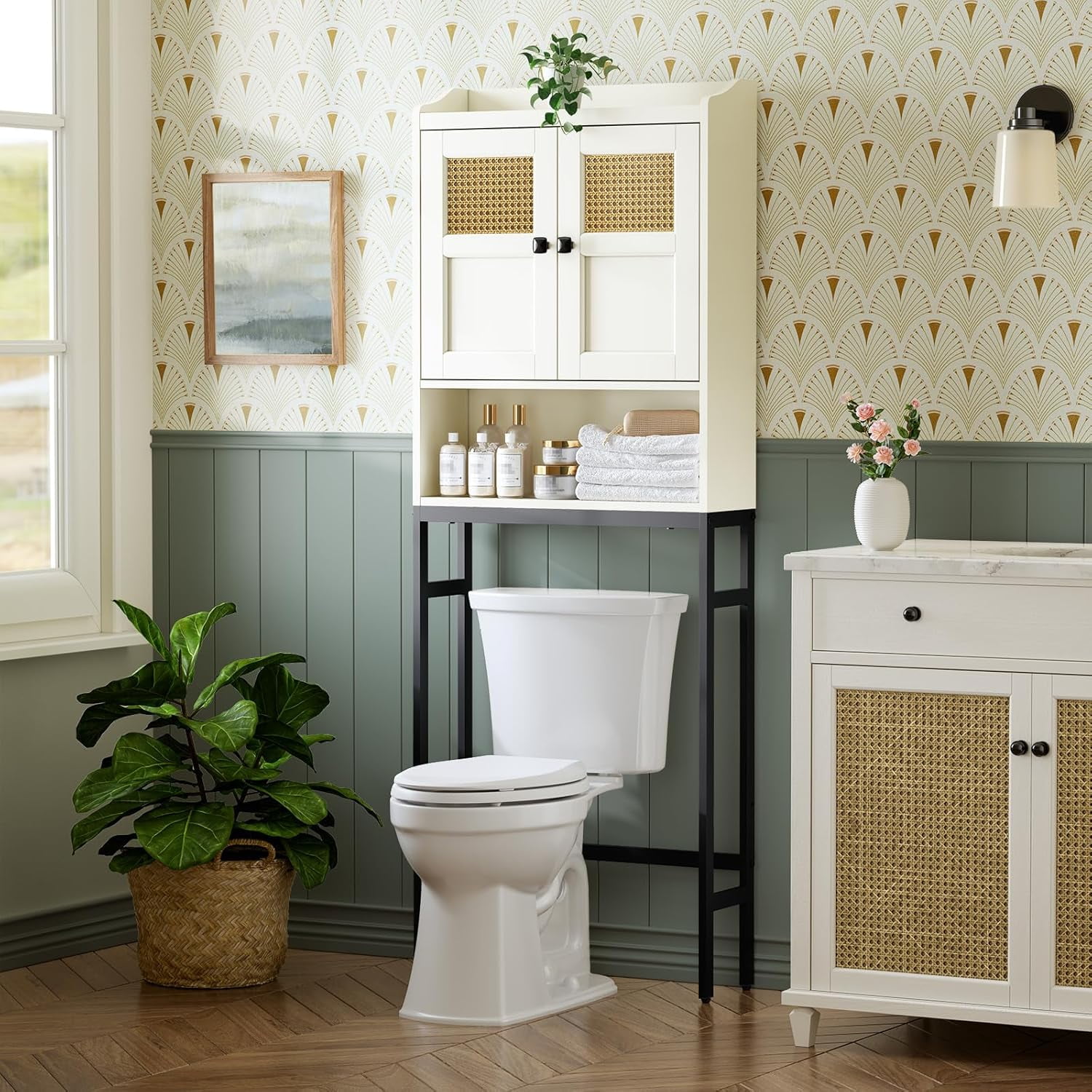 Over The Toilet Storage Cabinet, Bathroom Organizer Over Toilet Storage ...