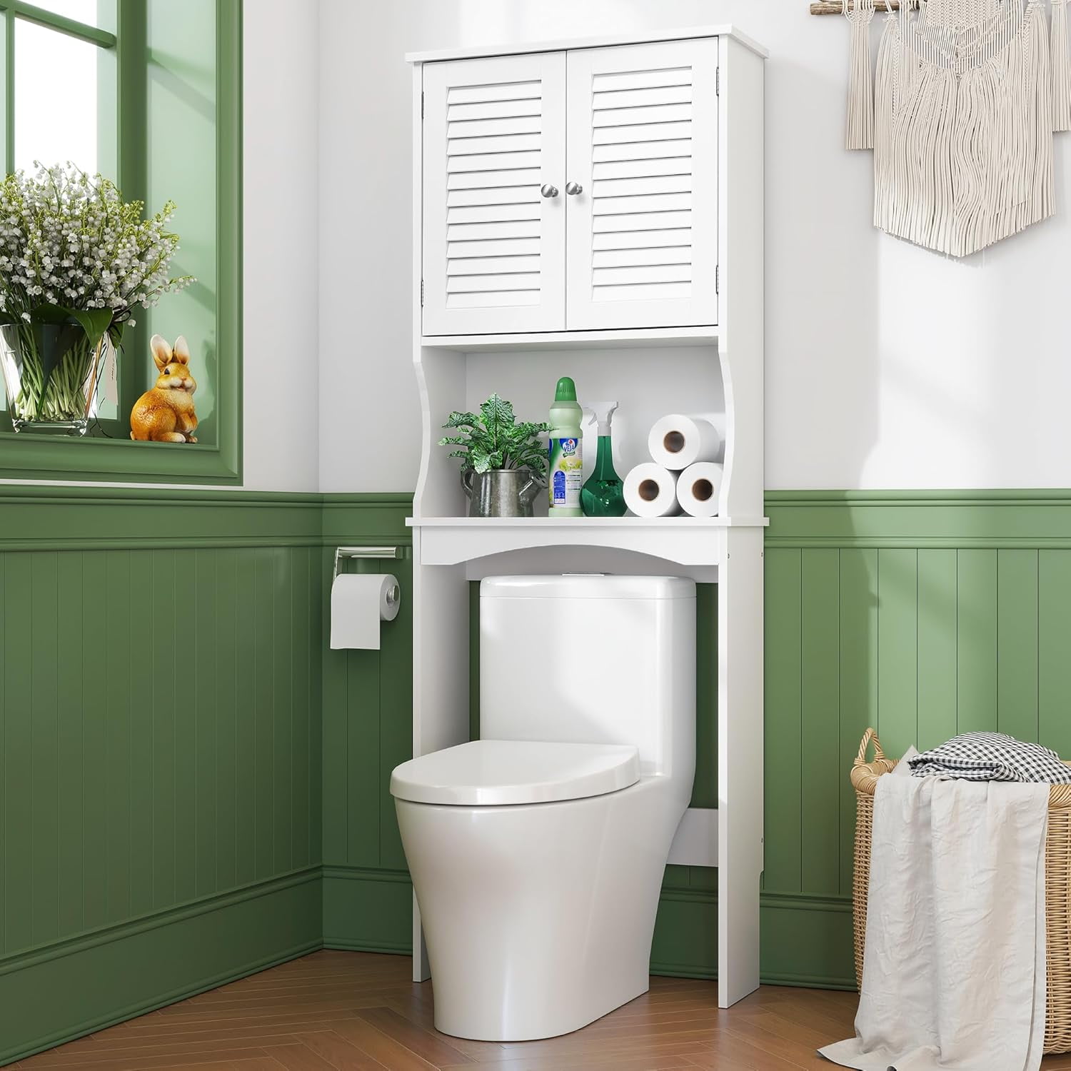 Above Toilet Storage Cabinet for Bathroom Storage, Adjustable Shelves ...