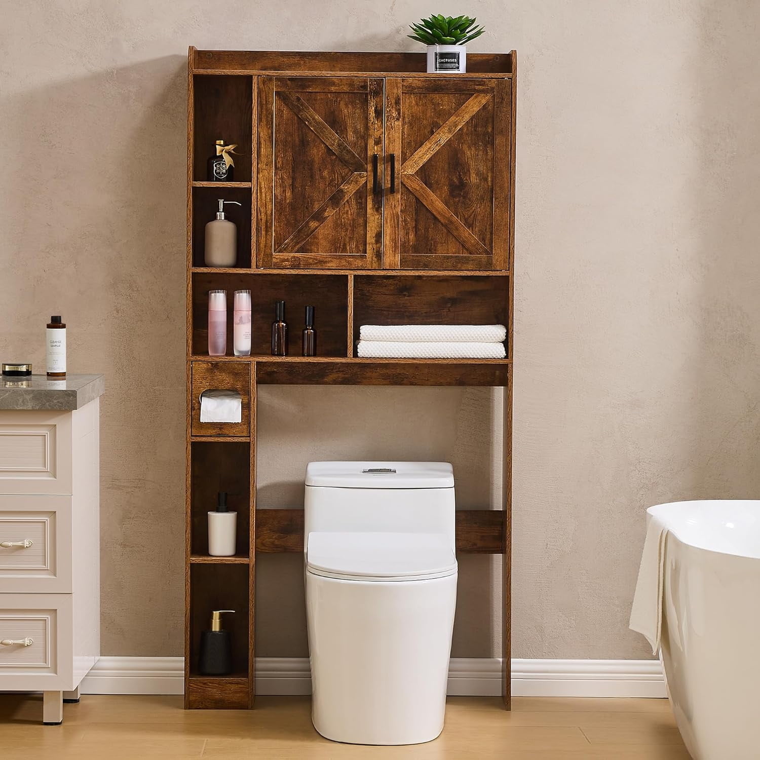 Over The Toilet Storage Cabinet, Farmhouse Storage Cabinet Over Toilet ...