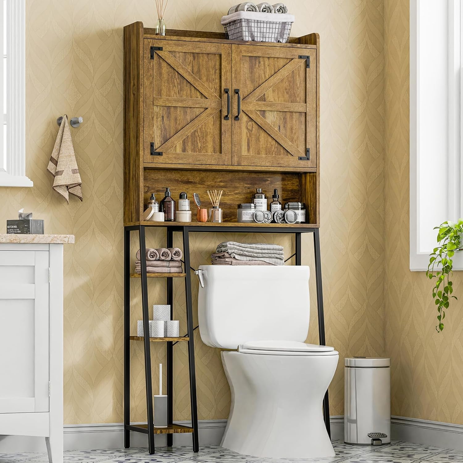 Over The Toilet Storage Cabinet, Farmhouse Storage Cabinet Over Toilet ...