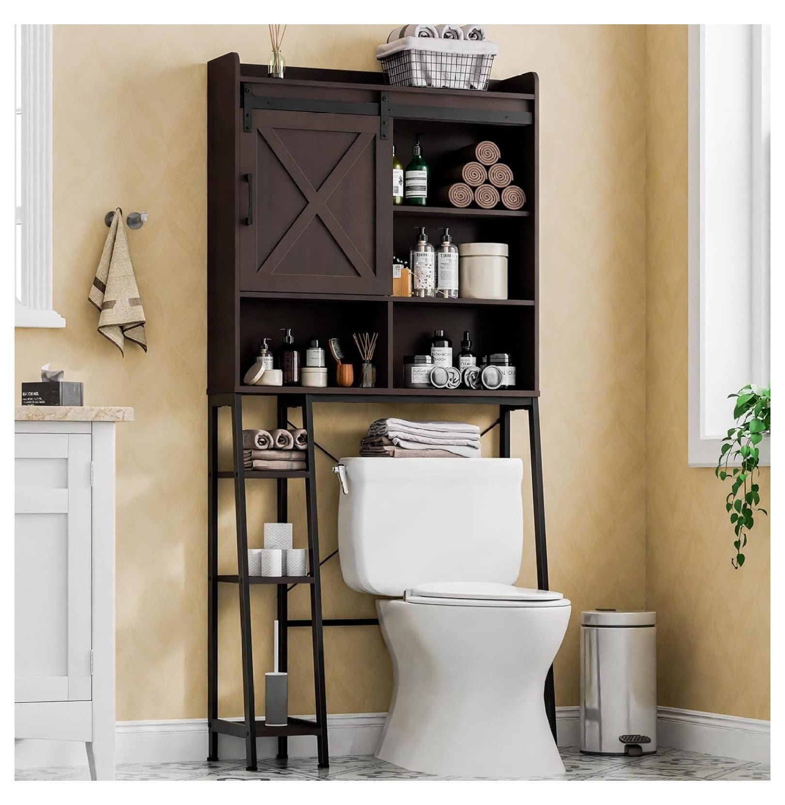 Over The Toilet Storage Cabinet, Farmhouse Storage Cabinet Over Toilet ...