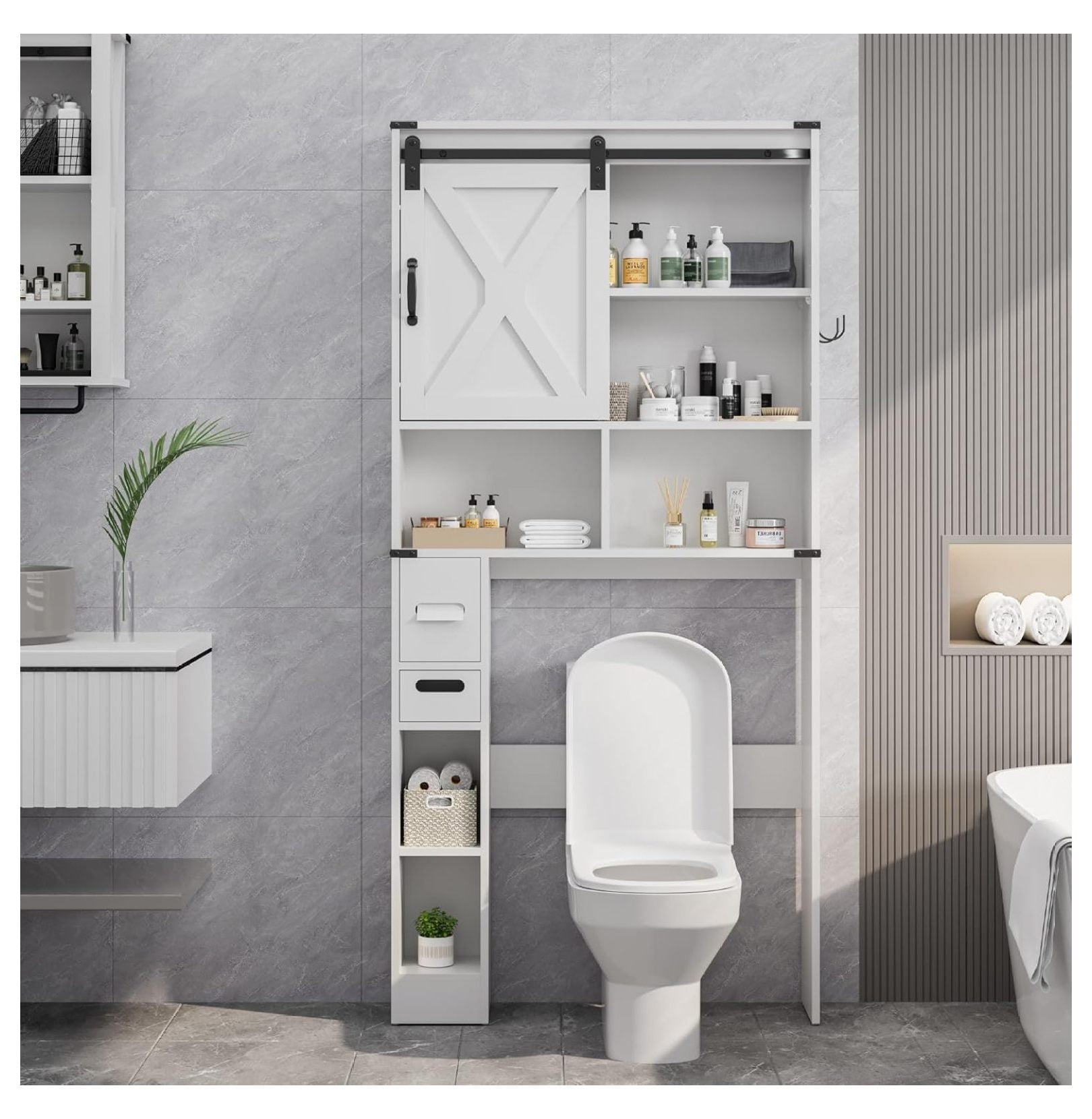 Over The Toilet Storage Cabinet, Farmhouse Storage Cabinet Over Toilet ...