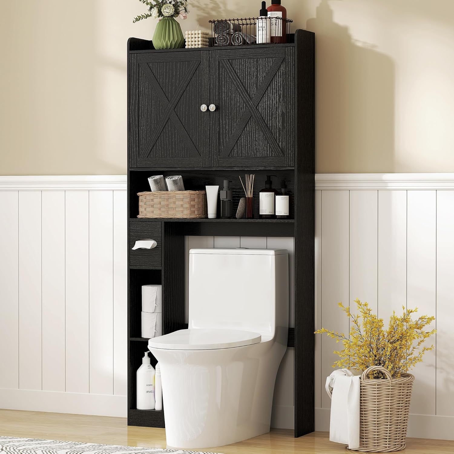 Over The Toilet Storage Cabinet, Farmhouse Above Toilet Bathroom ...