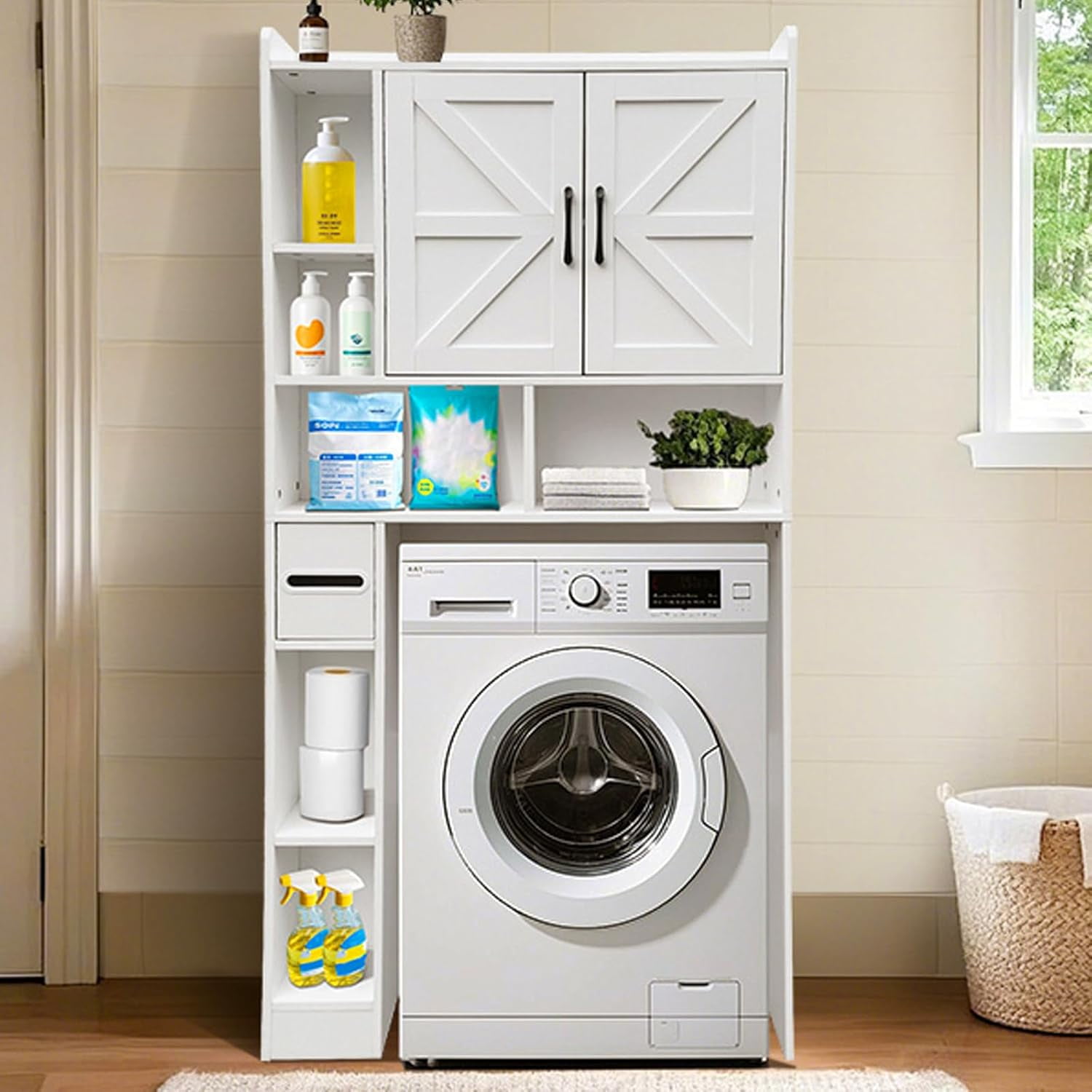 Over The Toilet Storage Cabinet, Space Saving Bathroom Organizer with ...