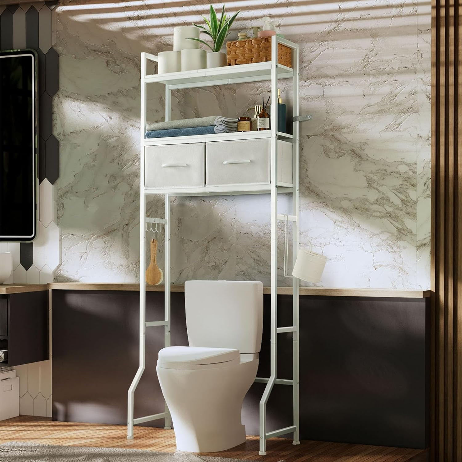 Over The Toilet Storage Cabinet, Over Toilet Bathroom Organizer with ...