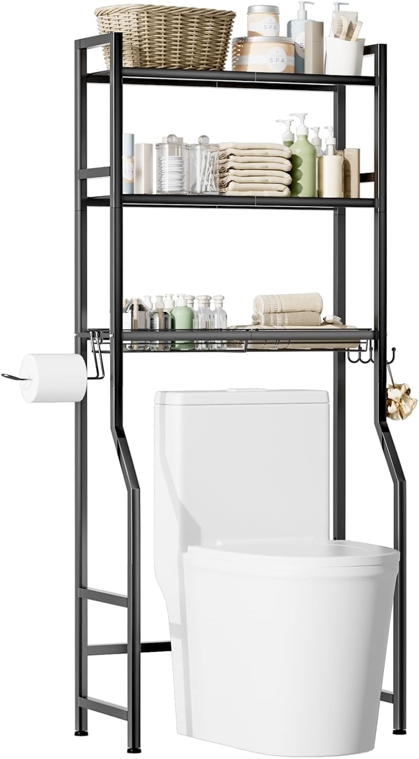 Over The Toilet Storage, Metal 3 Tier Bathroom Organizer with ...