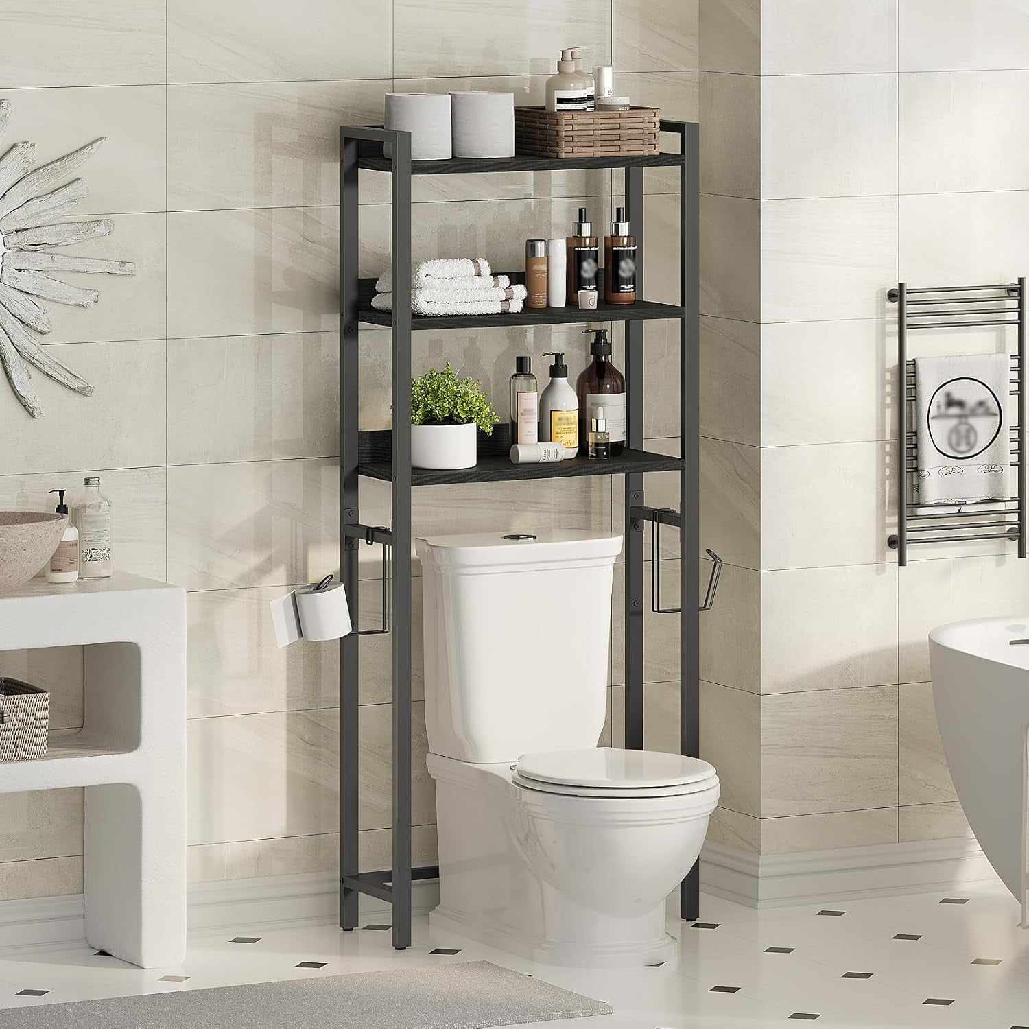 Over The Toilet Storage Rack, 3 Tier Bathroom Organizer Over Toilet ...