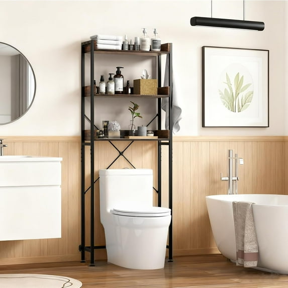 Over The Toilet Storage Rack, 3-Tier Bathroom Space Saver Organizer ...