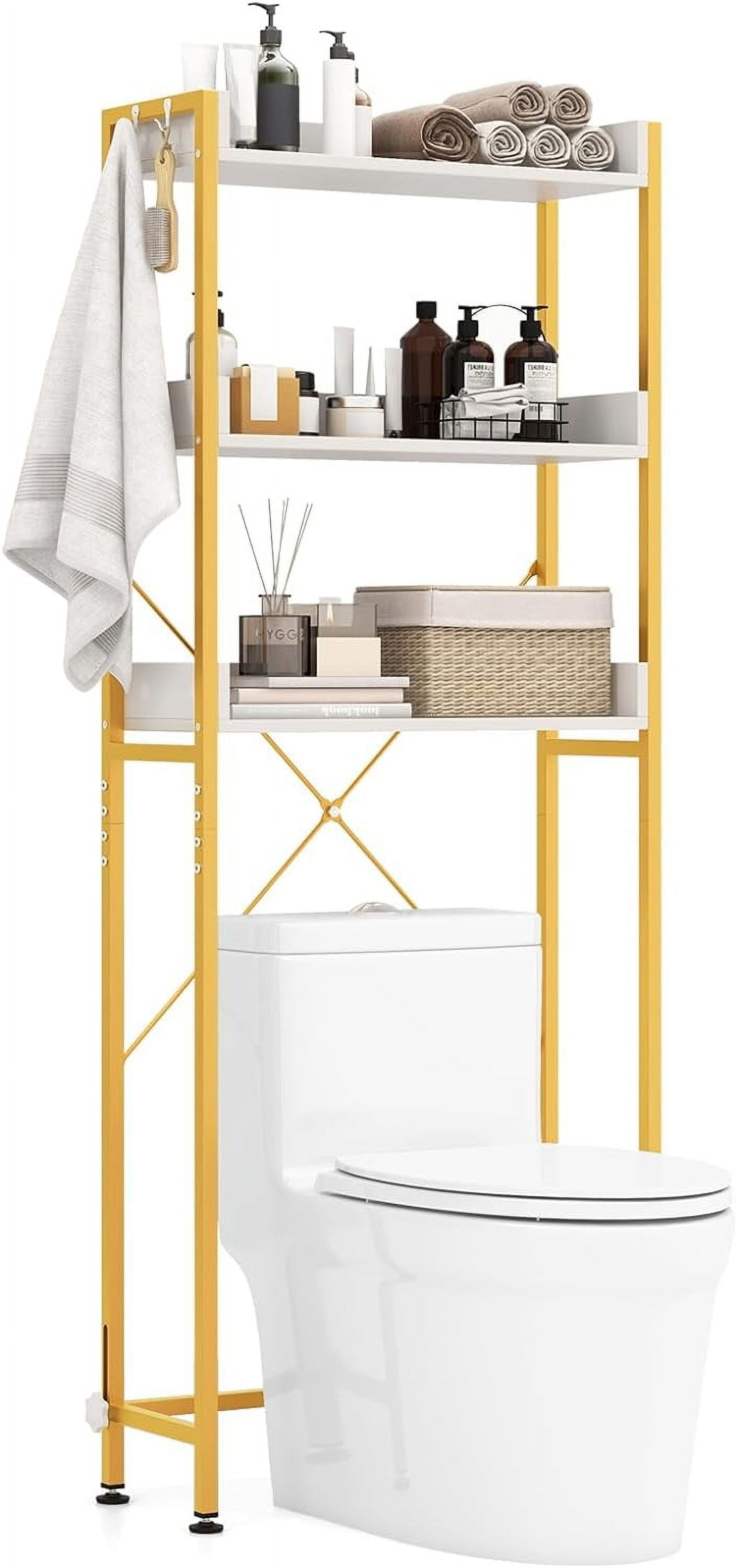 Over The Toilet Storage Rack, 3-Tier Bathroom Space Saver Organizer ...