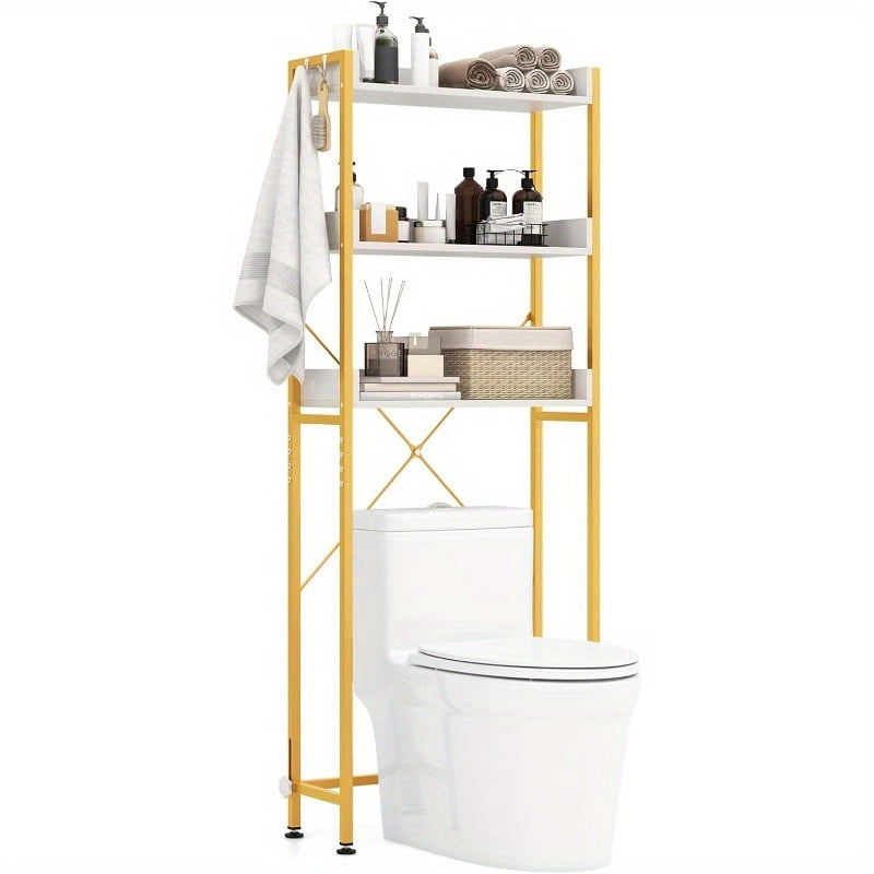 Over The Toilet Storage Rack 3-Tier Bathroom Space Saver Organizer with ...