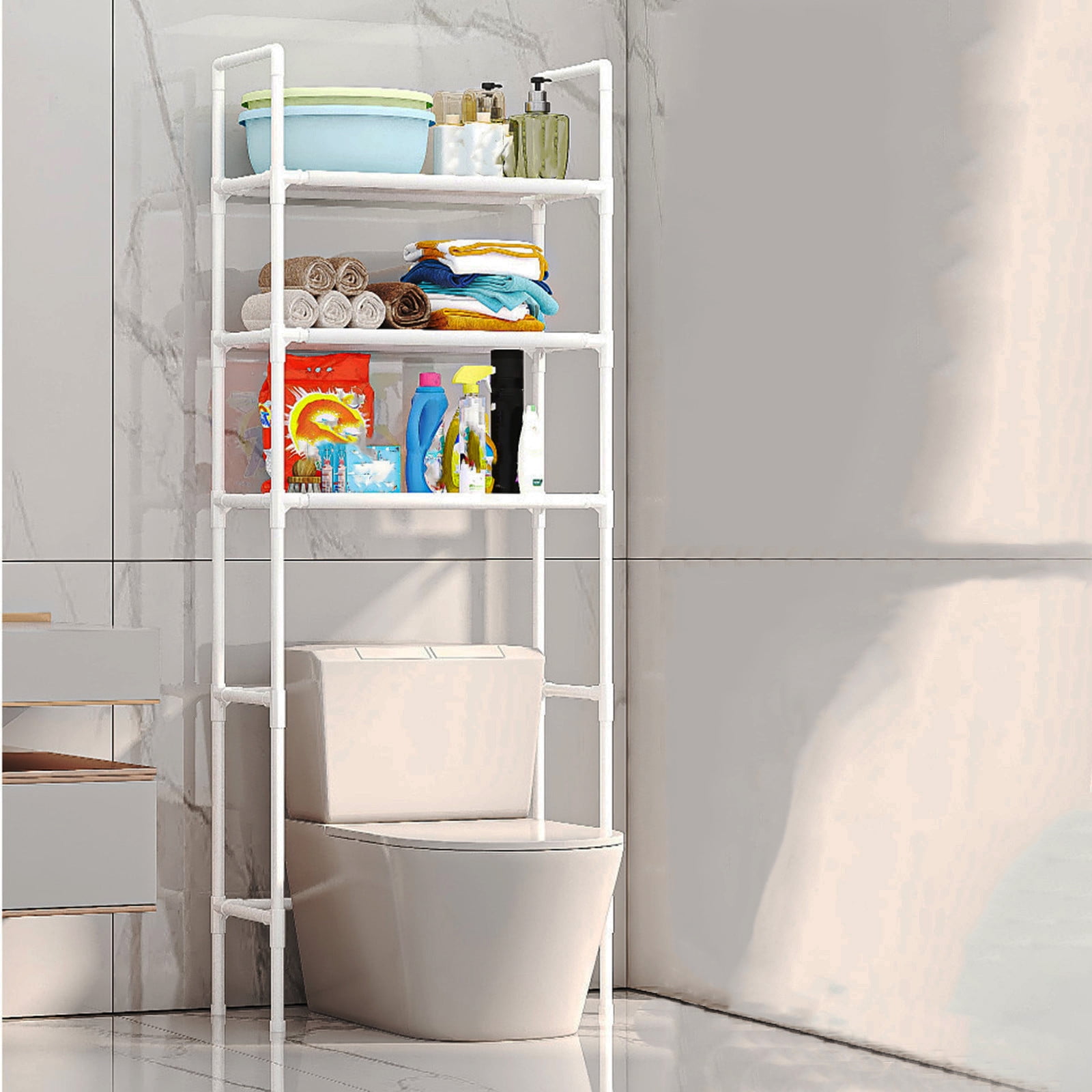 Over The Toilet Storage Rack,3-Tier Multifunctional Bathroom Organizer ...
