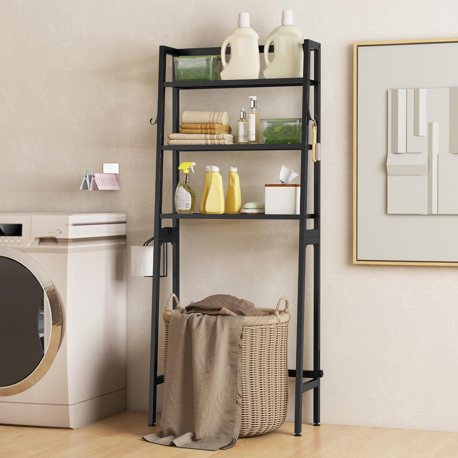 Over The Toilet Storage Shelf - 3-Tier Freestanding Above Toilet Rack ...