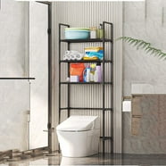 Costway 3-Tier Over-The-Toilet Bathroom Shelf Metal Frame Space Saver ...