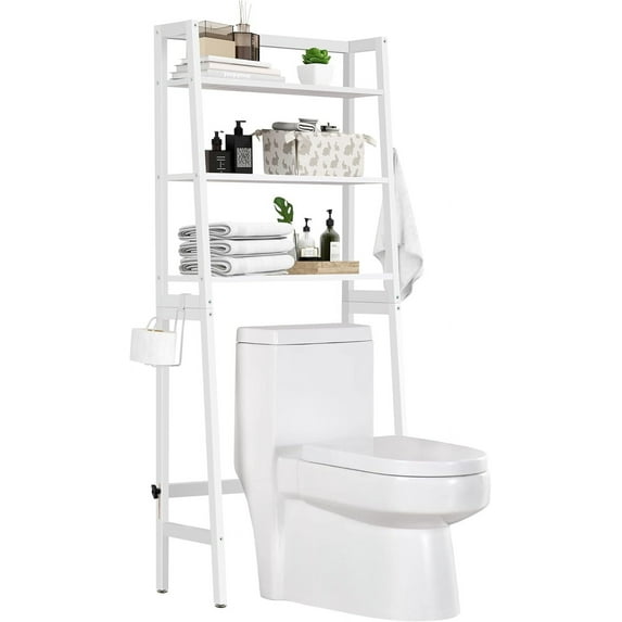 Over The Toilet Storage, Wooden 3-Tier Over-The-Toilet Rack Bathroom ...