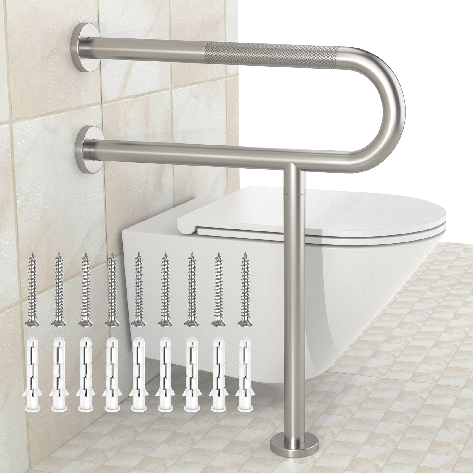 ARC ES2000-GR Economy Compact Seat without Back and Arms, Grey ...