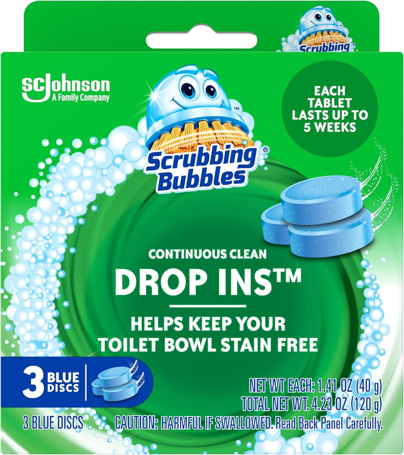 Toilet Tablets, Continuous Clean Toilet Drop Ins, Helps Keep Toilet ...