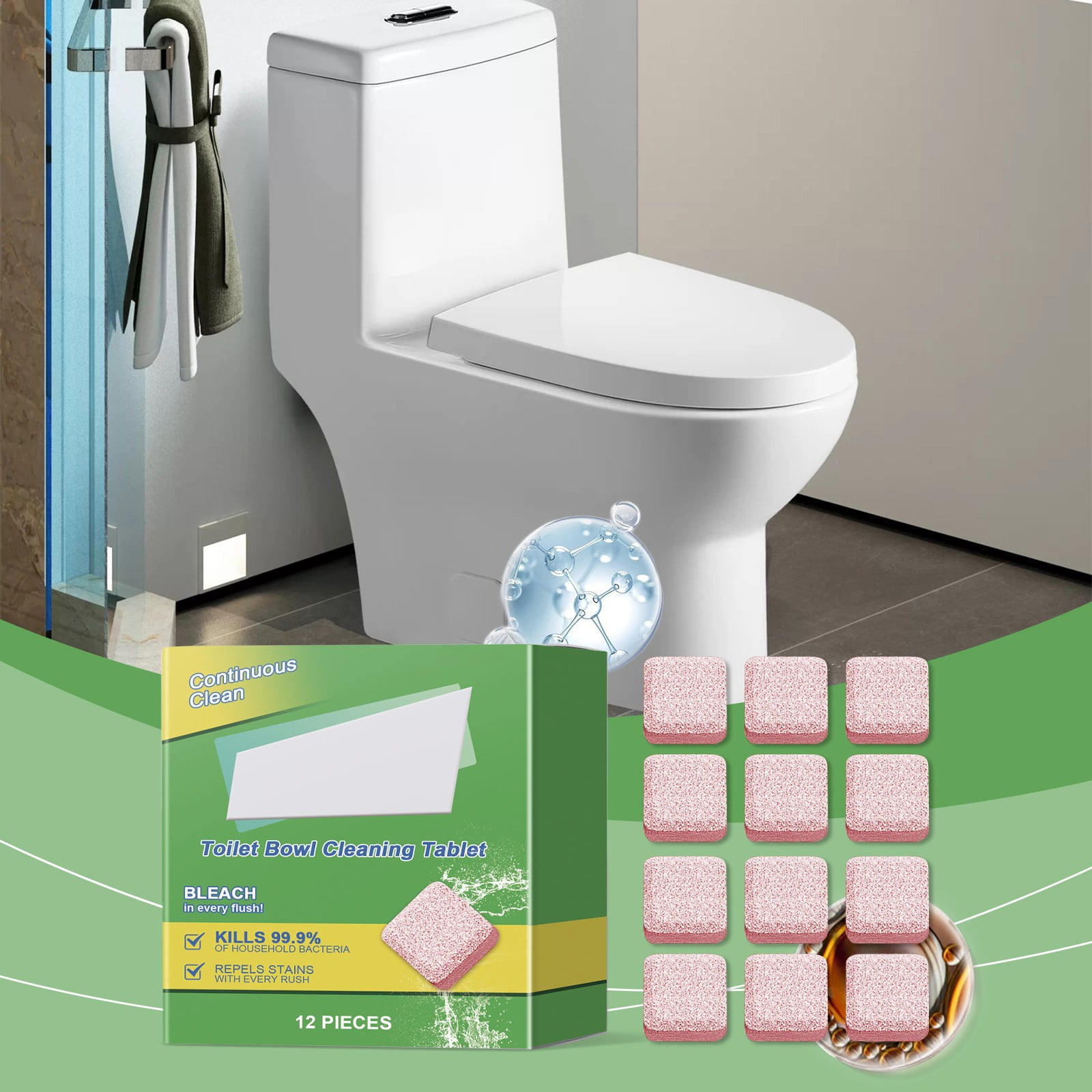 Toilet Tablets for Tank Eliminates Odors & Stains | Long-Lasting ...