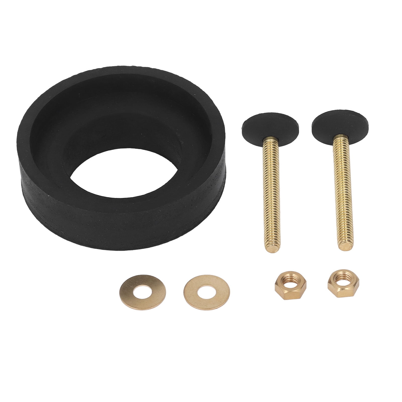 Toilet Tank to Bowl Sealing Gasket Rubber and Brass Repair Kit for Home ...