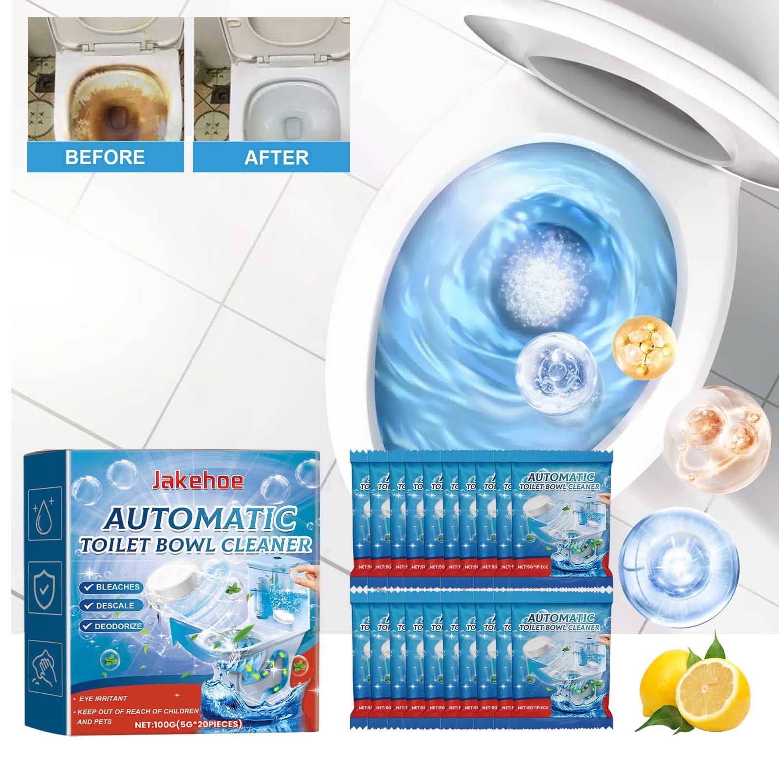 Toilet Tank Cleaner Tablets (20-Pack) - Long Lasting Bowl Cleaner for ...