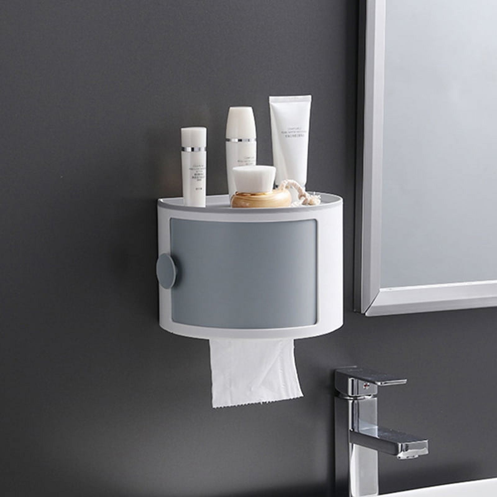 Toilet Tissue Box Waterproof Wall-Mounted Tissue Box For Kitchen ...