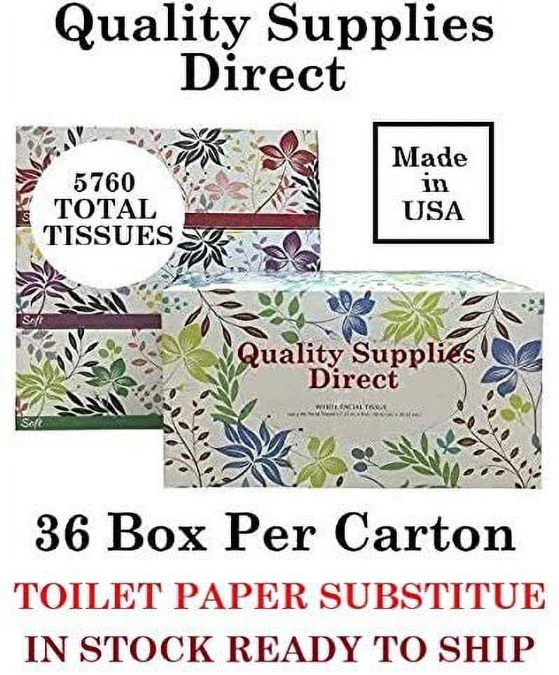 Toilet Tissue Bulk Case - Toilet Paper Substitute - 2-Ply Facial ...