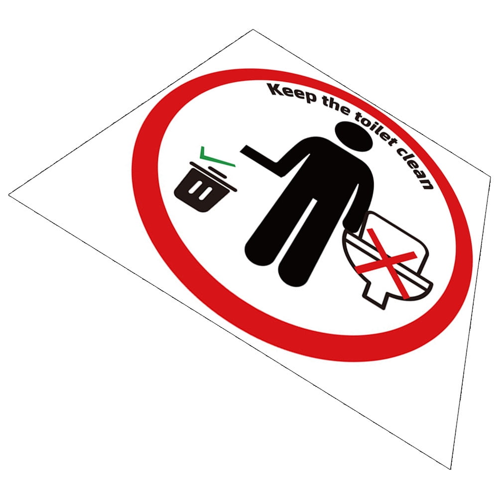 Toilet Wall Art Flush Sticker Reminder Removable Decal - Walmart.com