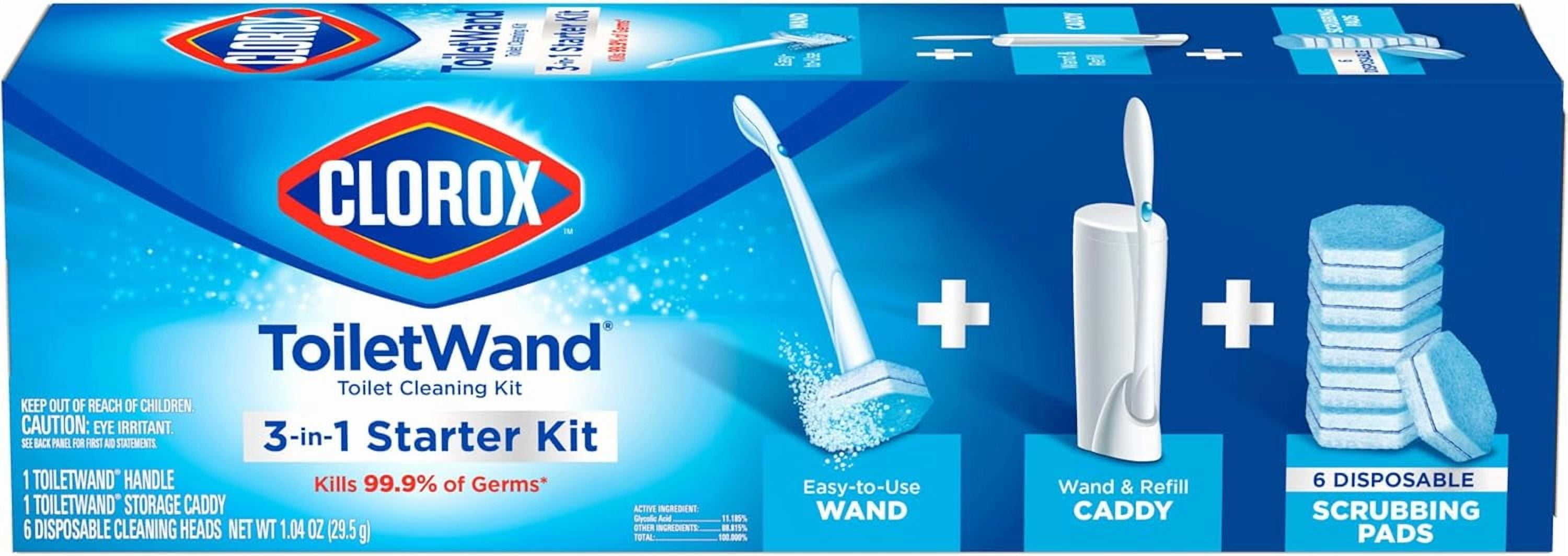 Toilet Wand Toilet Cleaning Kit, ToiletWand, Caddy (Pack May Vary ...