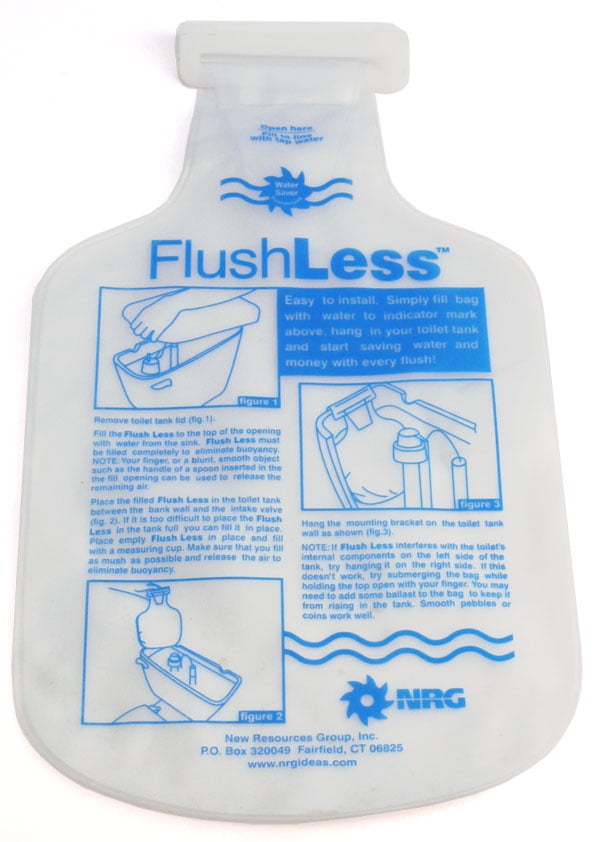 Toilet Water Saver Displacement Bag | Flush Less - Walmart.com