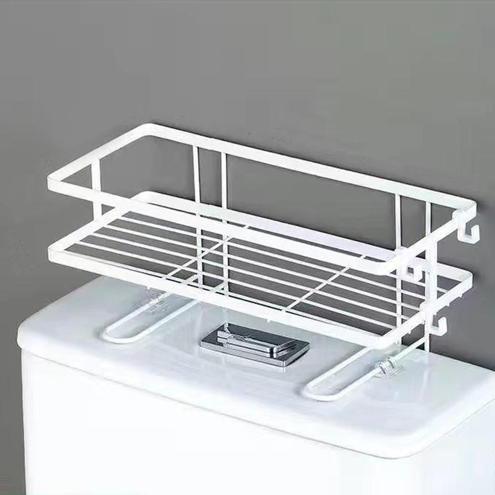 Toilet Water Tank Rack Non-Punching Storage Rack Bathroom Supplies ...