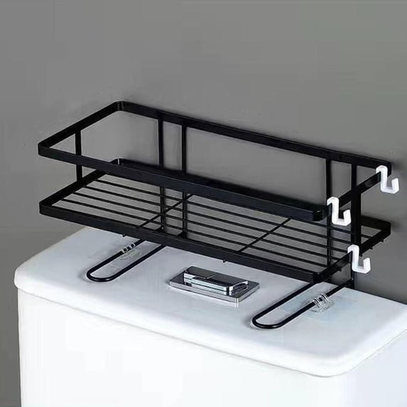 Toilet Water Tank Rack Non-Punching Storage Rack Bathroom Supplies ...