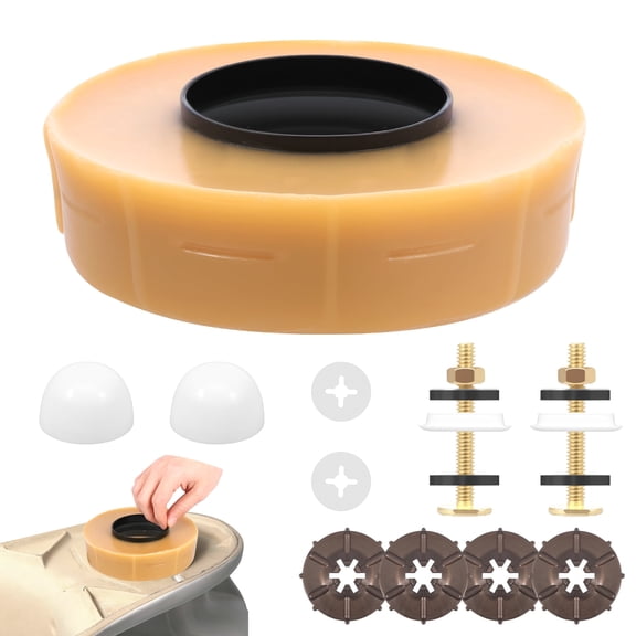 Fluidmaster Universal Wax-Free Toilet Seal, Fits Any Drain or Flange, 2 ...