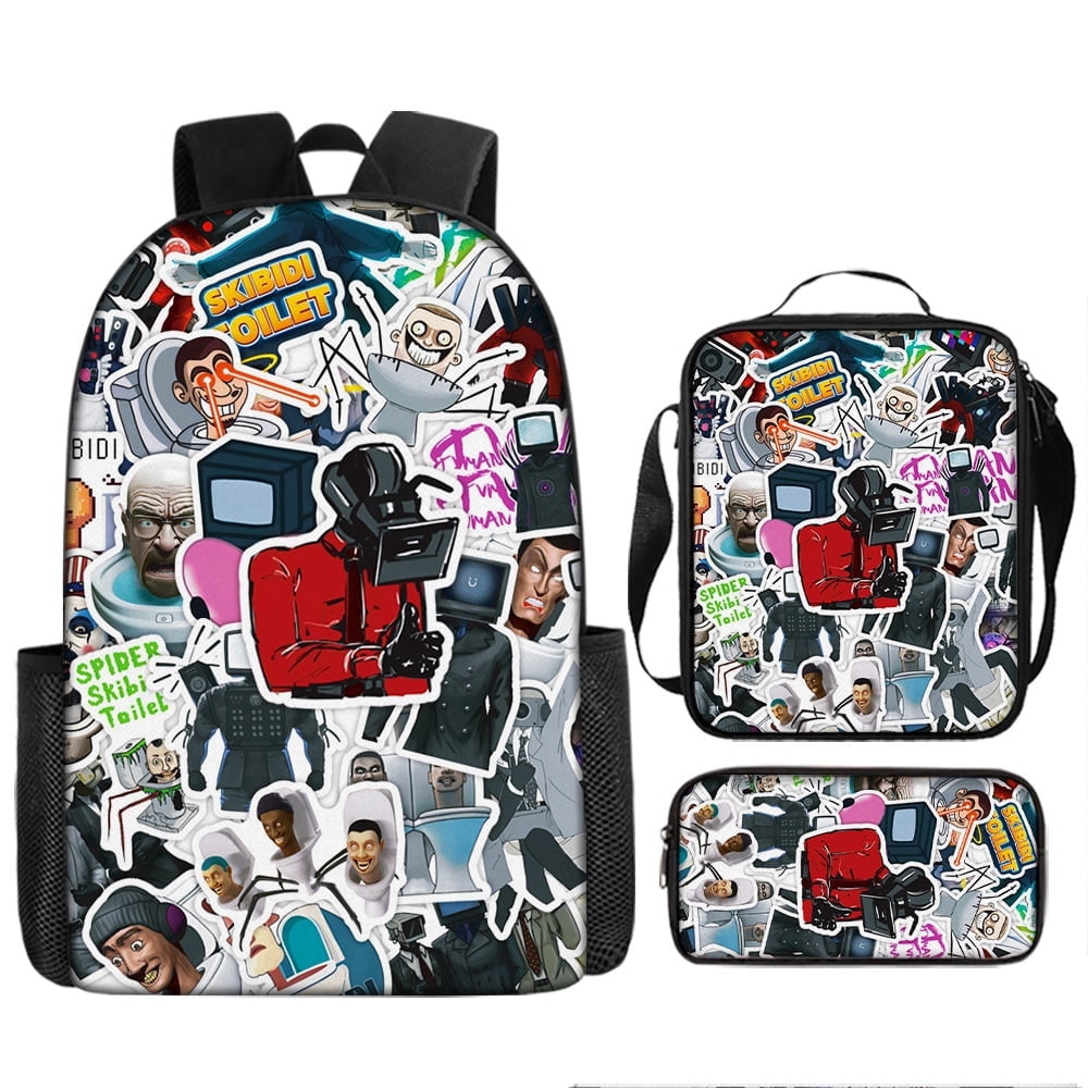 Toilet and monitor toilet game backpack crossbody bag backpack pen bag ...