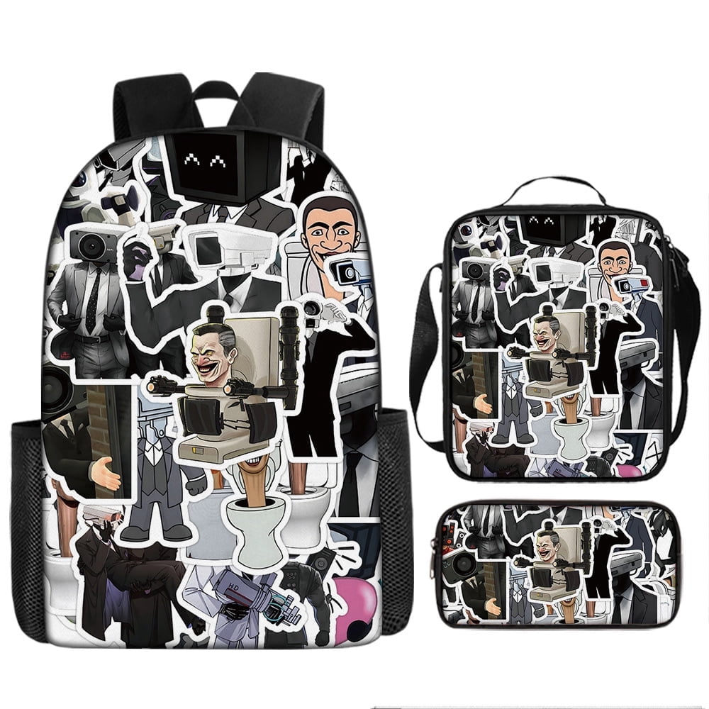 Toilet and monitor toilet game backpack crossbody bag backpack pen bag ...
